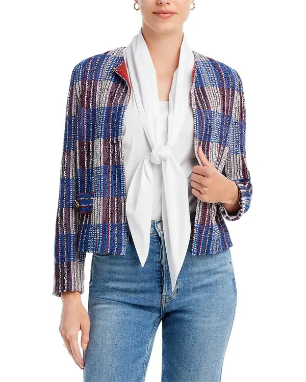 Misook Printed Tweed Jacket