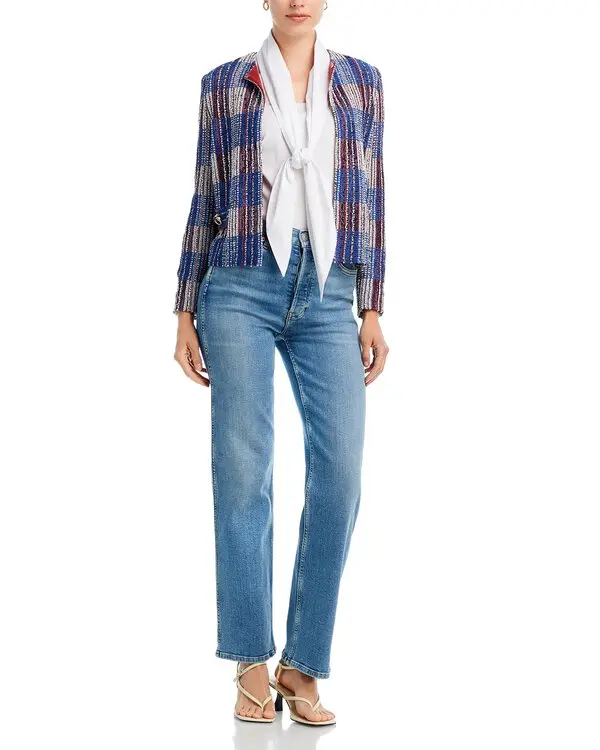 Misook Printed Tweed Jacket