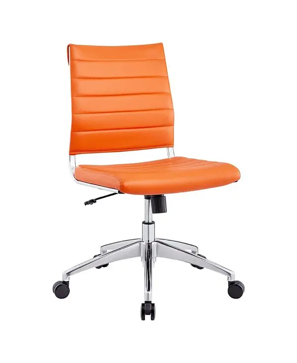 MODWAY Jive Armless Mid Back Office Chair - Orange