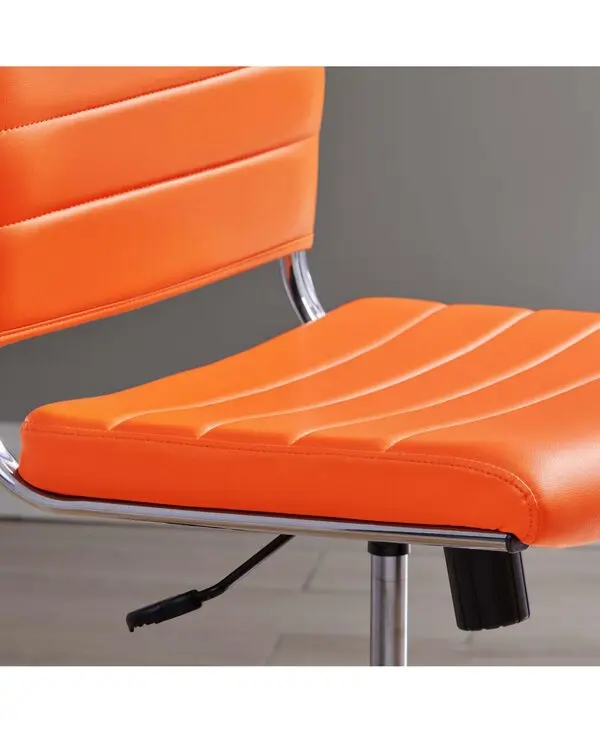 MODWAY Jive Armless Mid Back Office Chair - Orange