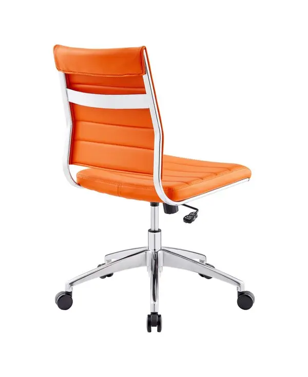 MODWAY Jive Armless Mid Back Office Chair - Orange