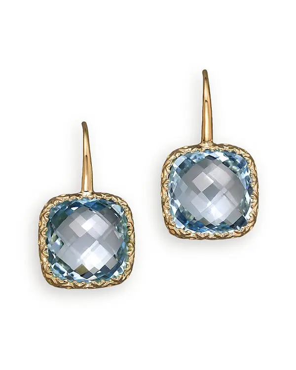Bloomingdale'S 14k Gold And Topaz Drop Earrings - Yellow Gold