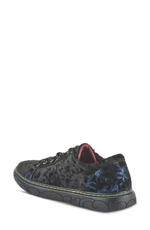 SPRING STEP SHOES Danli Cheetah Print Sneakers - Navy Multi
