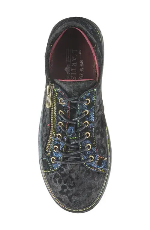 SPRING STEP SHOES Danli Cheetah Print Sneakers - Navy Multi