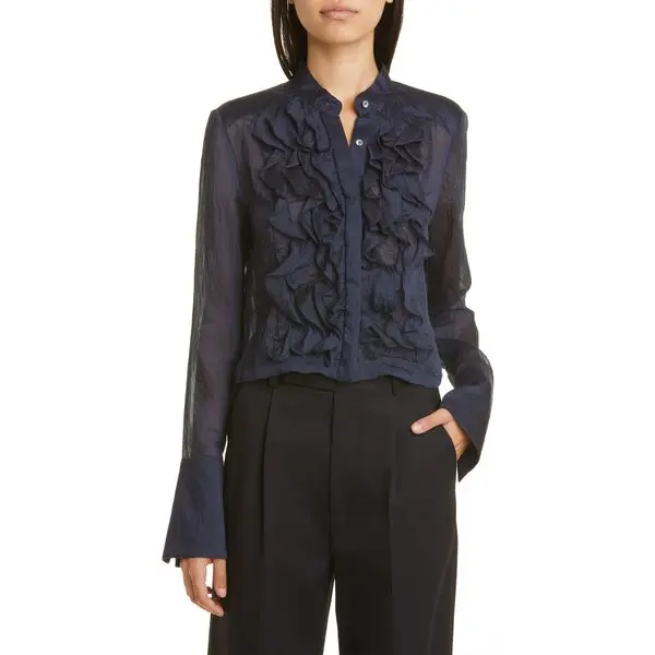 TWP Patti Ruffle Top - Midnight