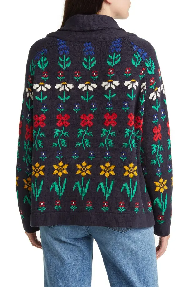 The Great. The Garden Lodge Shawl Collar Open Sweater