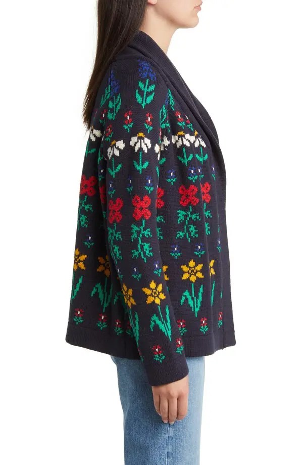 The Great. The Garden Lodge Shawl Collar Open Sweater