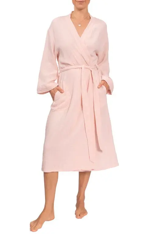 EVERYDAY RITUAL Nora Cotton Gauze Robe - Blush Pink