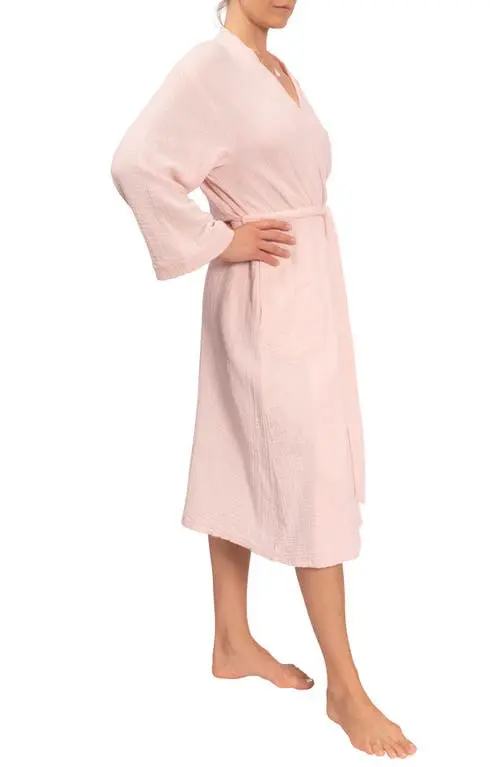 EVERYDAY RITUAL Nora Cotton Gauze Robe - Blush Pink