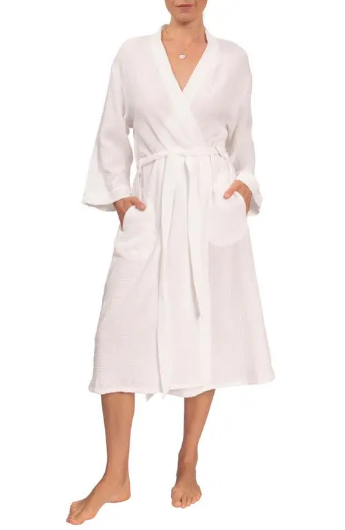EVERYDAY RITUAL Nora Cotton Gauze Robe - White