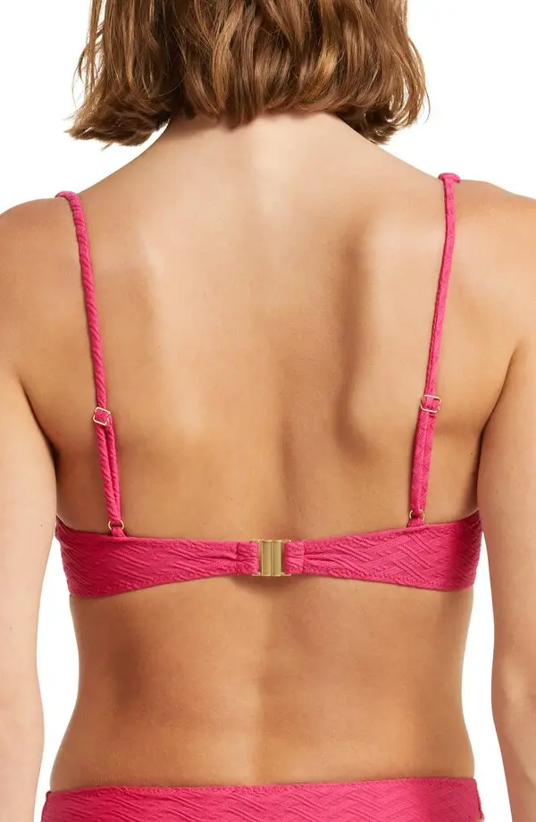YELLOW THE LABEL Knox Textured Underwire Bikini Top