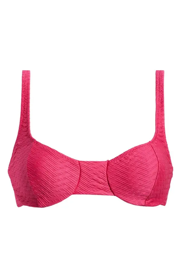 YELLOW THE LABEL Knox Textured Underwire Bikini Top