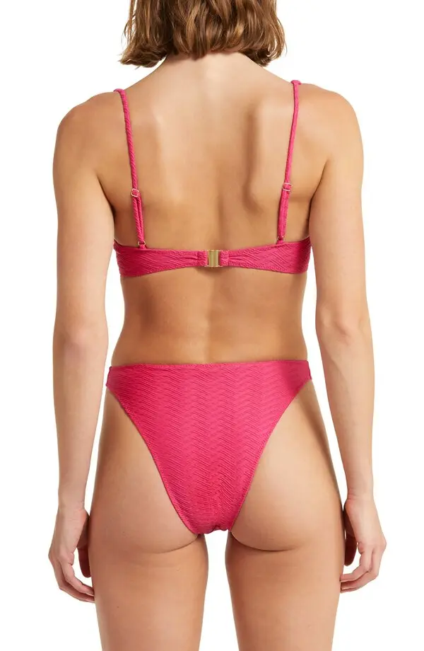 YELLOW THE LABEL Knox Textured Underwire Bikini Top