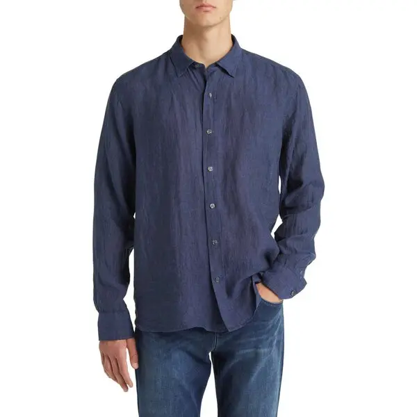 34 Heritage Linen Chambray Button-up Shirt - Indigo