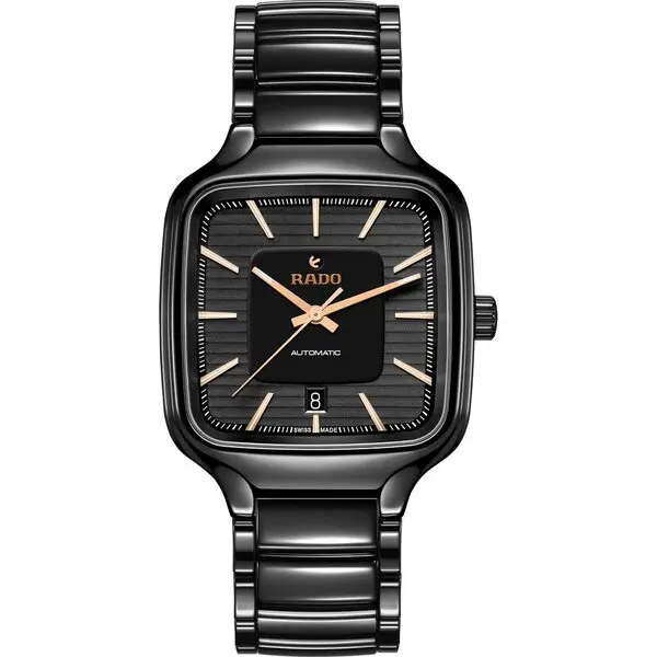 RADO True Square Automatic Bracelet Watch - Black