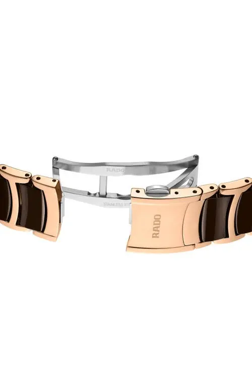 RADO Centrix Diamond Ceramic Bracelet Watch - Brown