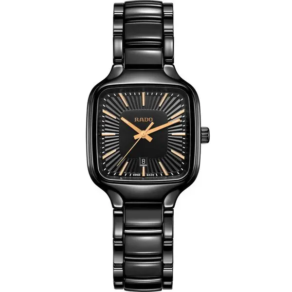 RADO True Square Bracelet Watch - Black