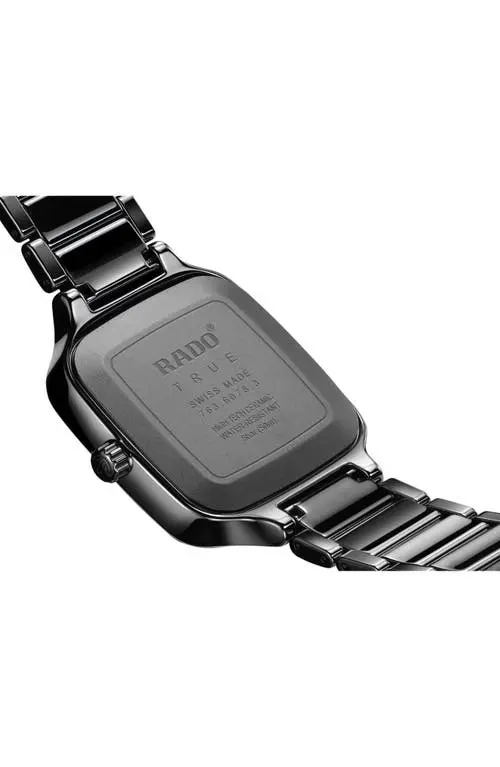 RADO True Square Bracelet Watch - Black