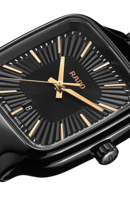 RADO True Square Bracelet Watch - Black