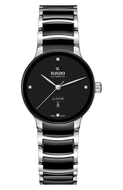 RADO Centrix Diamond Bracelet Watch - Black
