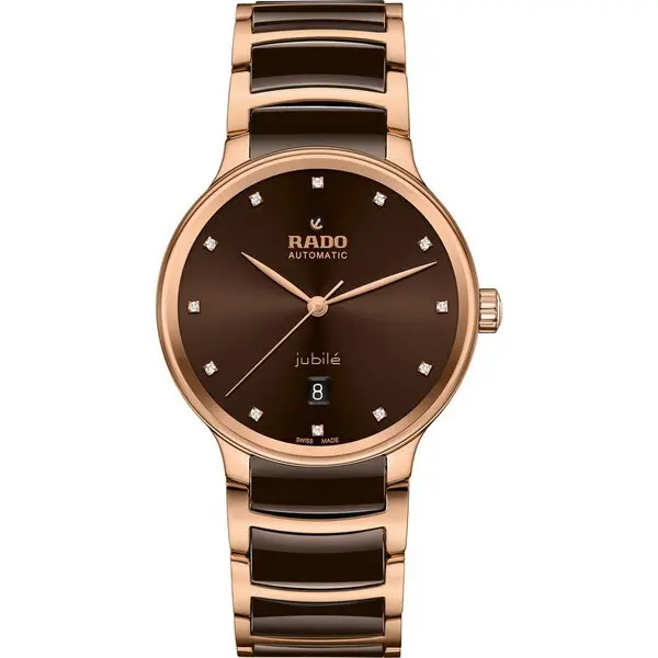 RADO Centrix Diamond Bracelet Watch - Brown