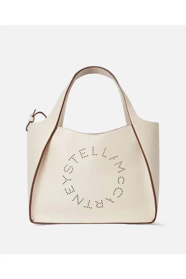 Stella McCartney Logo Crossbody Tote Bag - White