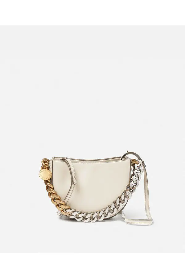 Stella McCartney Frayme Small Shoulder Bag - White