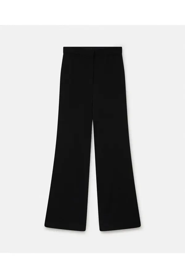 Stella McCartney Wool Flannel Tailored Trousers - Black