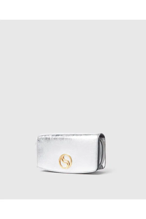 Stella McCartney S-wave Metallic Wallet-on-chain