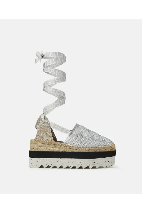 Stella McCartney Gaia Platform Espadrilles - Silver
