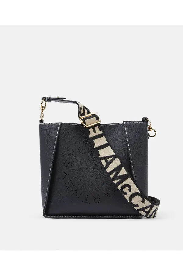 Stella McCartney Logo Square Crossbody Bag - Black