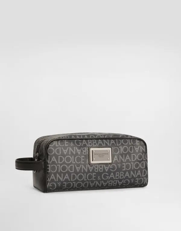 Dolce & Gabbana Coated Jacquard Toiletry Bag