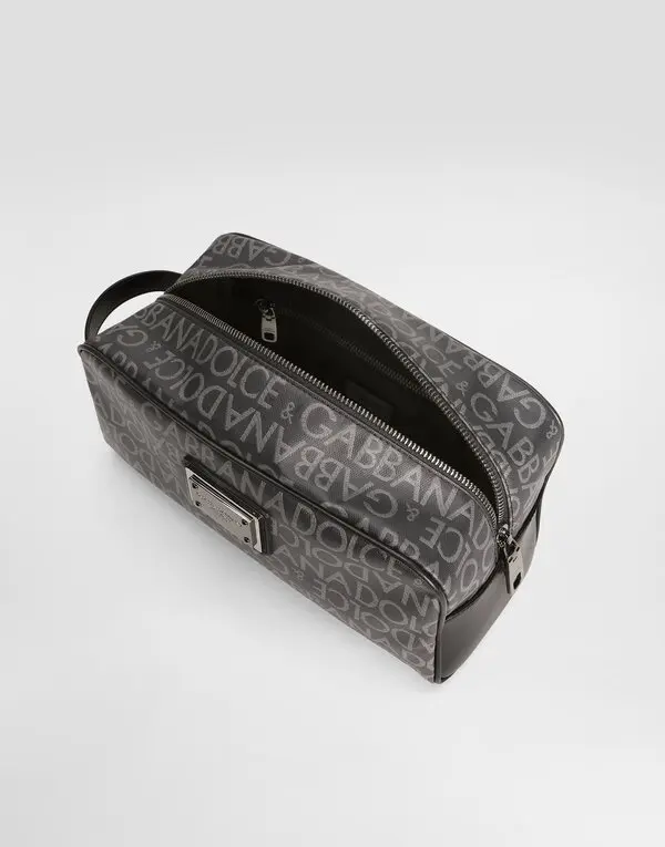 Dolce & Gabbana Coated Jacquard Toiletry Bag