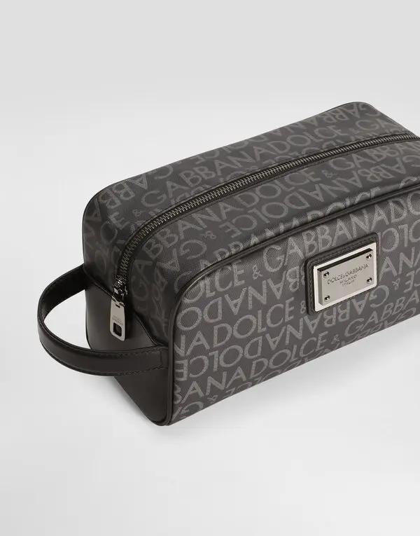 Dolce & Gabbana Coated Jacquard Toiletry Bag