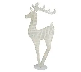 NORTHLIGHT 36' White & Silver Glitter Reindeer Abletop Decor