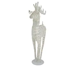 NORTHLIGHT 36' White & Silver Glitter Reindeer Abletop Decor