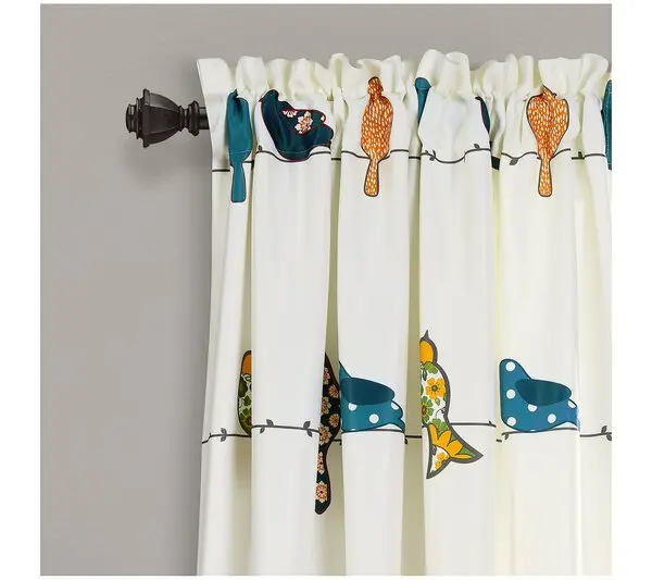 LUSH DECOR Rowley Birds Light Filtering 52x108+2 Set Lu Sh Decor