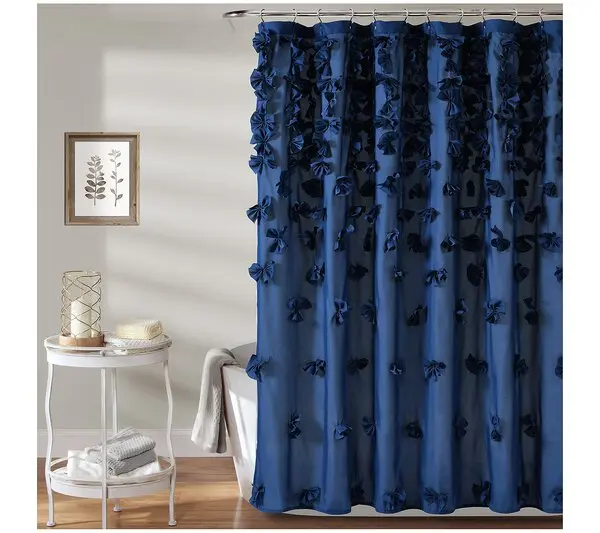 LUSH DECOR Riley Shower Curtain Single 72x72 By - One-color