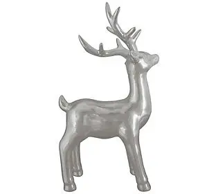 NORTHLIGHT 14' Metallic Silver Standing Reindee Decor