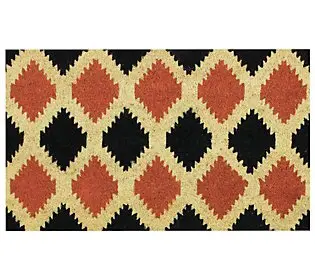 NORTHLIGHT Diamond Pattern W/cream Accent 17' X 29' Doormat - One-color