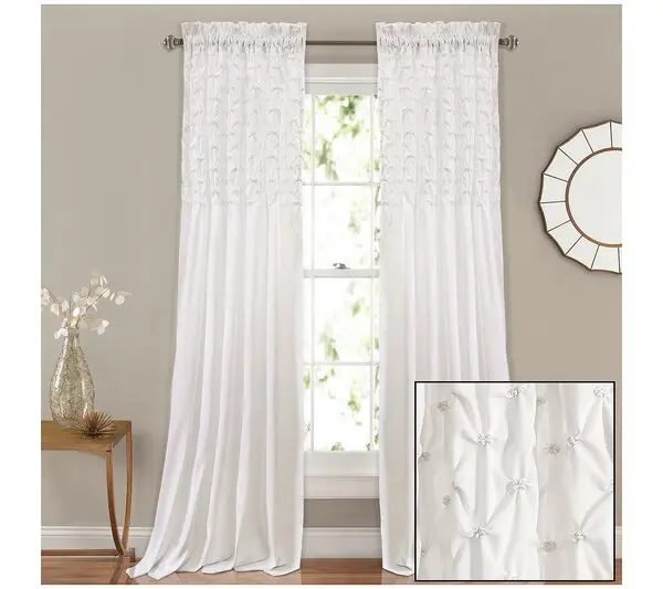 LUSH DECOR Bayview Window Curtain Panels 54x95+2 Set By
