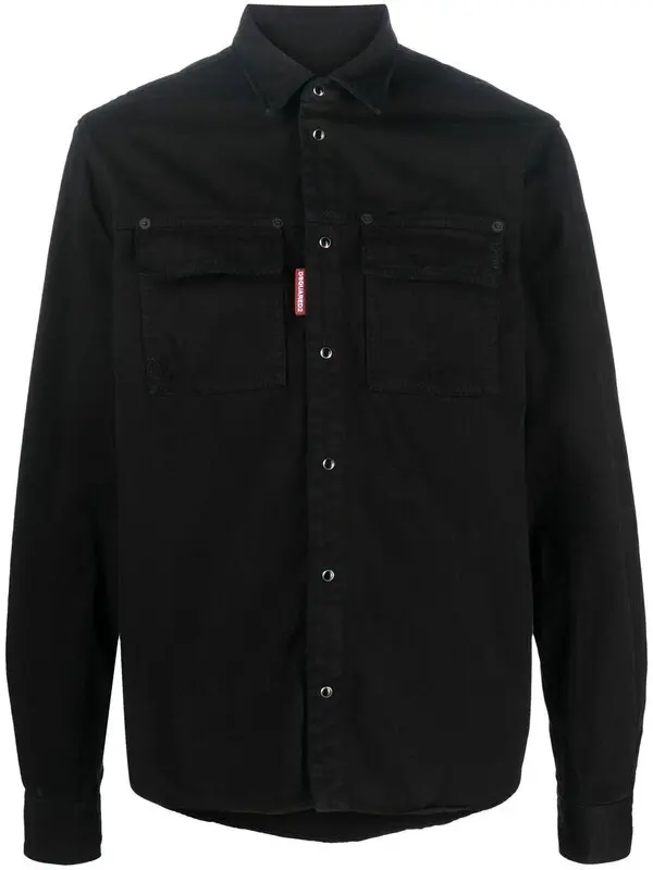 Dsquared2 Icon Crystal-embellished Denim Shirt