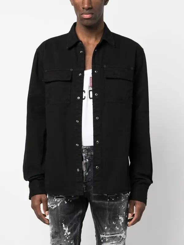 Dsquared2 Icon Crystal-embellished Denim Shirt