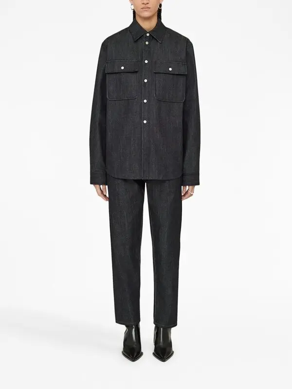 JIL SANDER Spread-collar Denim Shirt - Blue