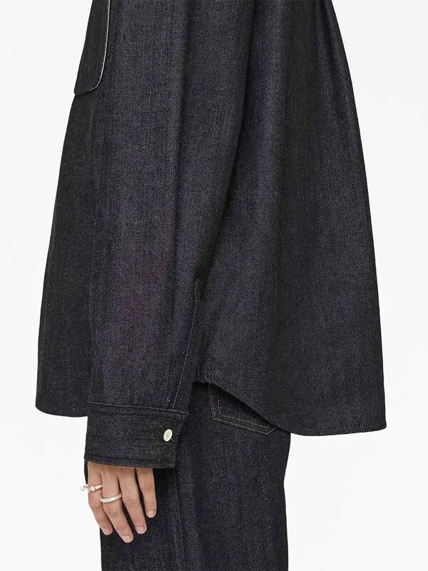 JIL SANDER Spread-collar Denim Shirt - Blue