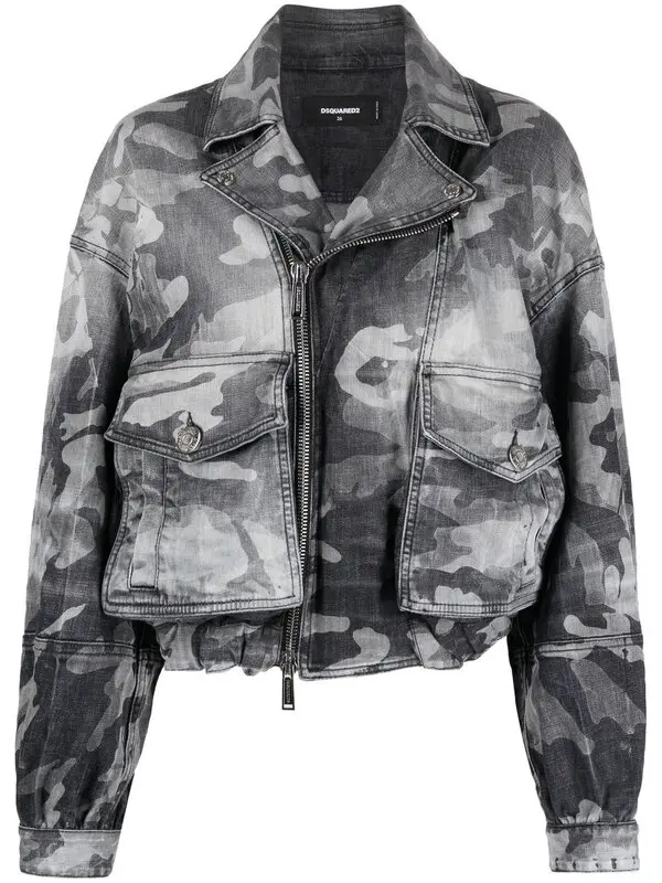 Dsquared2 Camouflage Denim Jacket