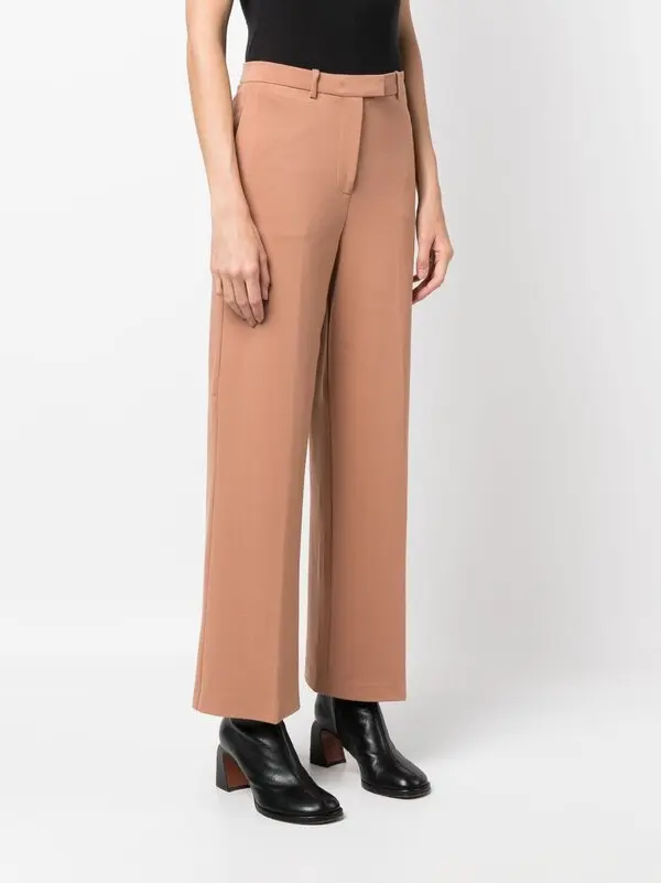 Pinko Mid-rise Straight-leg Trousers - Brown