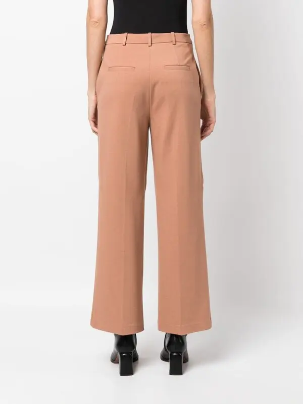 Pinko Mid-rise Straight-leg Trousers - Brown