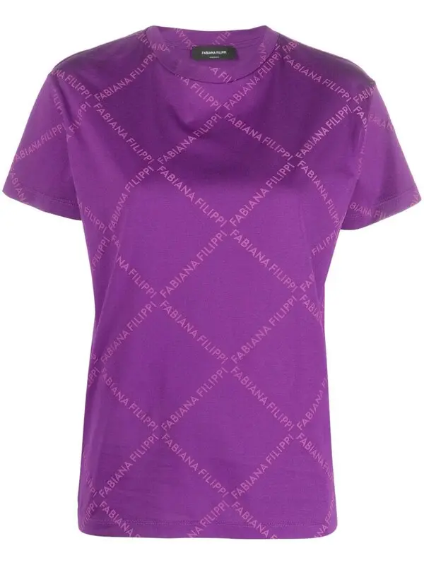 Fabiana Filippi Logo-print T-shirt - Purple