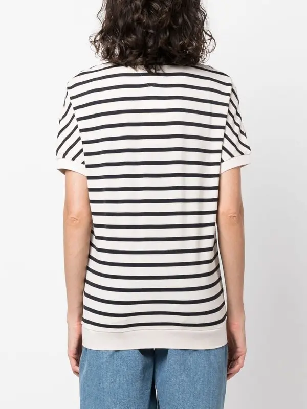 Tommy Hilfiger Striped Split-neck T-shirt